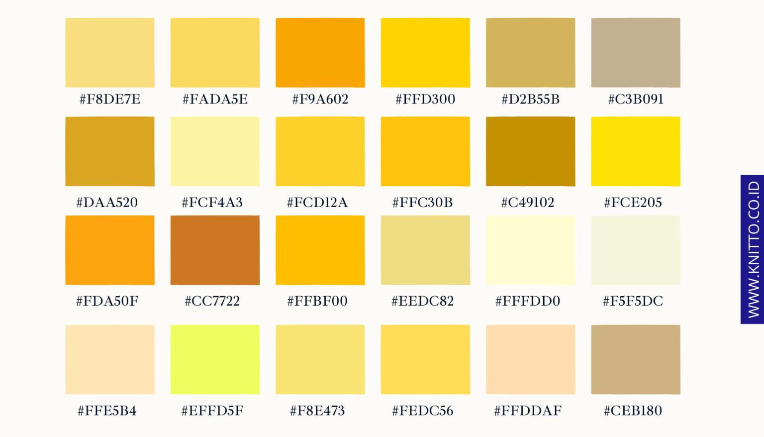 Macam-Macam Warna Kuning dan 6 Maknanya, Ada Apa Saja?