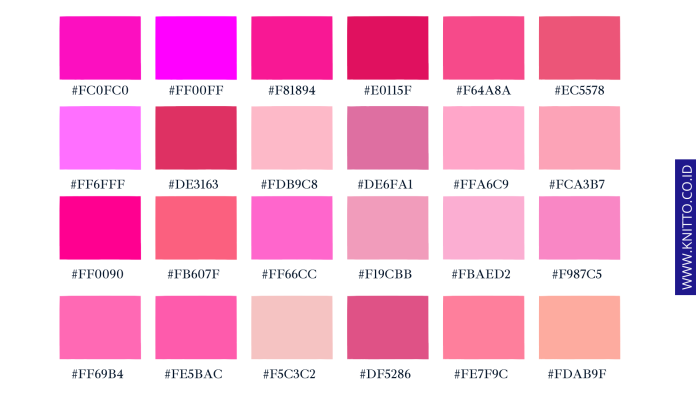 24 Macam-Macam Warna Pink yang Cantik, Mana Favoritmu?