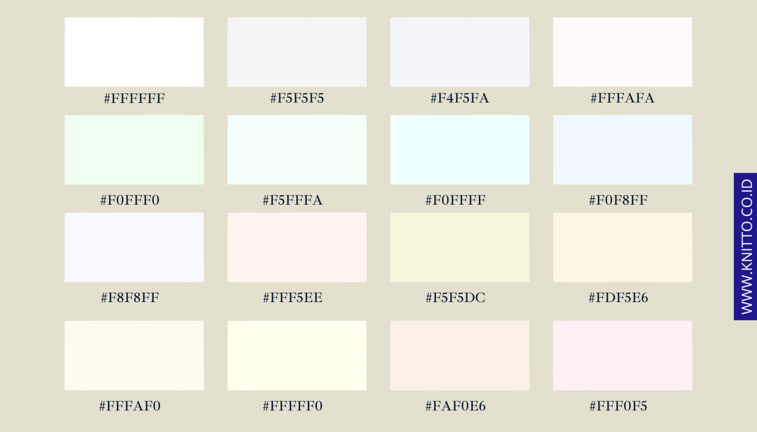 16 Macam-Macam Warna Putih yang Elegan, Wajib Tahu!